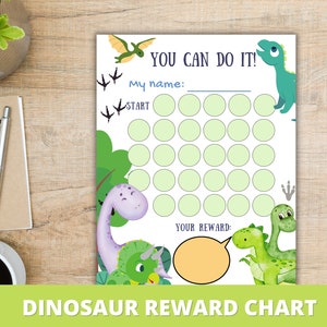 Dinosaur Reward Chart | Dinosaur Kids Behavior Chart | Dino Toddler ...