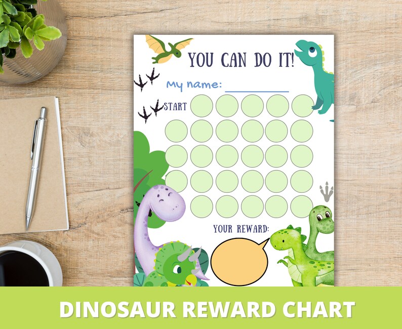 Dinosaur Reward Chart | Dinosaur Kids Behavior Chart | Dino Toddler ...