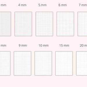 Graph Paper Bundle, Printable Graph Grid Paper, Squared Paper, Digital ...