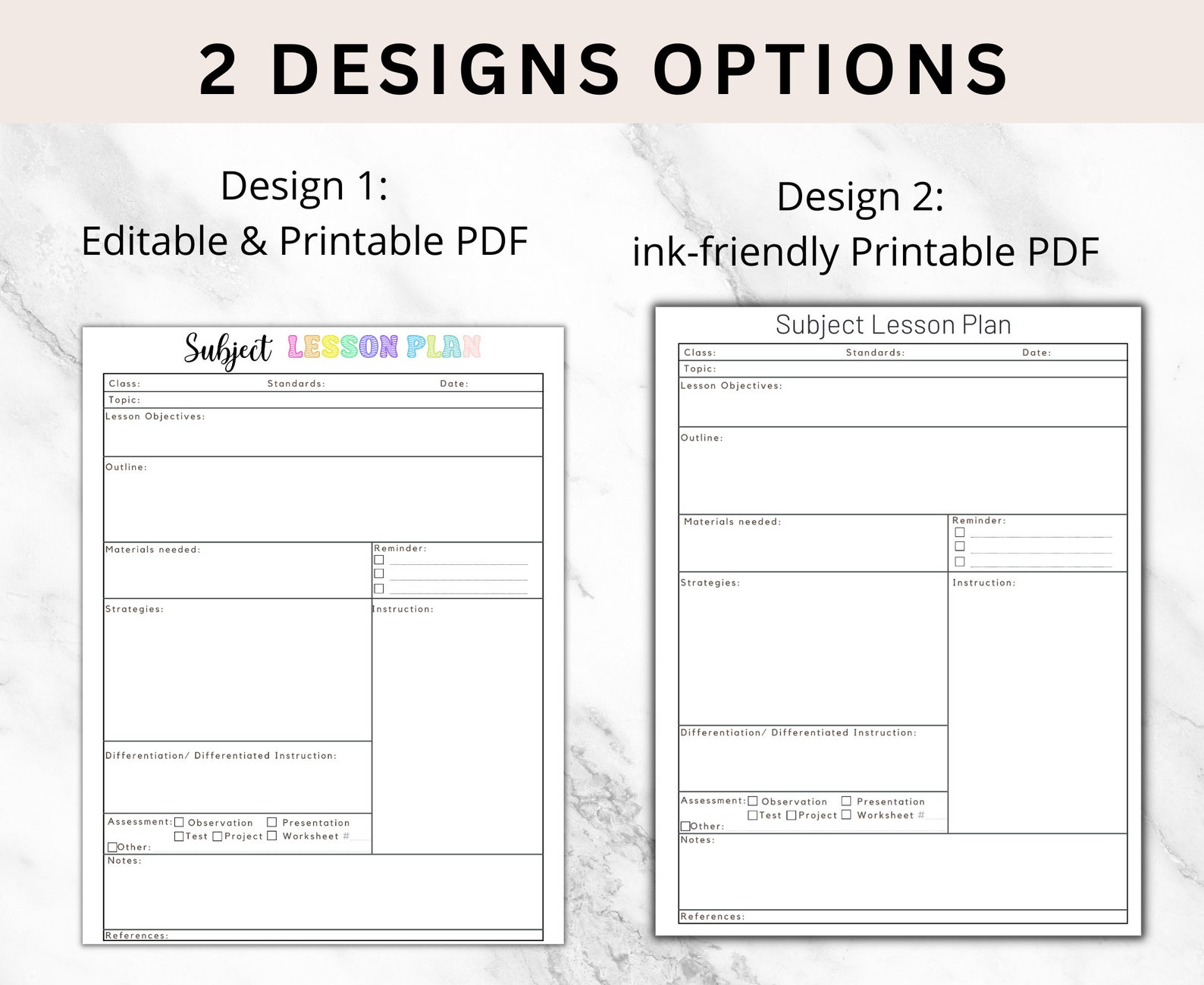 Editable Subject Lesson Plan Template, Printable Digital Lesson Planner ...