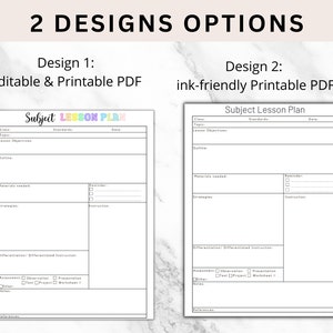 Editable Subject Lesson Plan Template, Printable Digital Lesson Planner ...