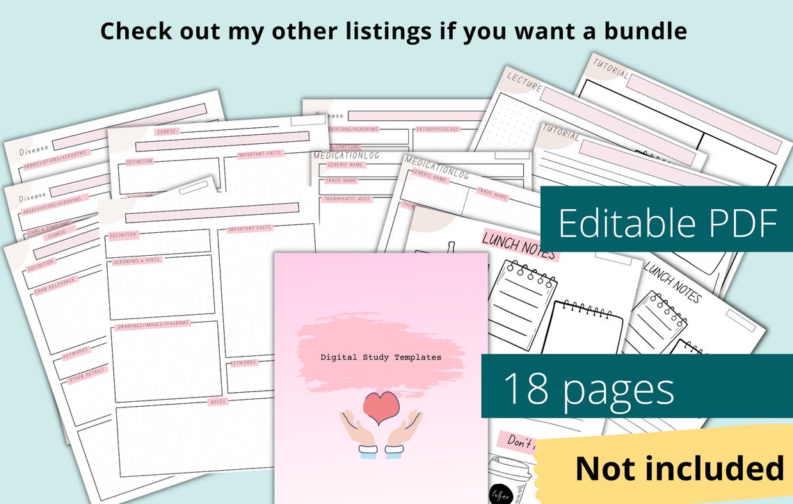 Printable Patho Nursing Notes Disease Template Pathophysiology - Etsy