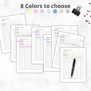 Checkbook Register Printable | Check Register | Checkbook Planner ...