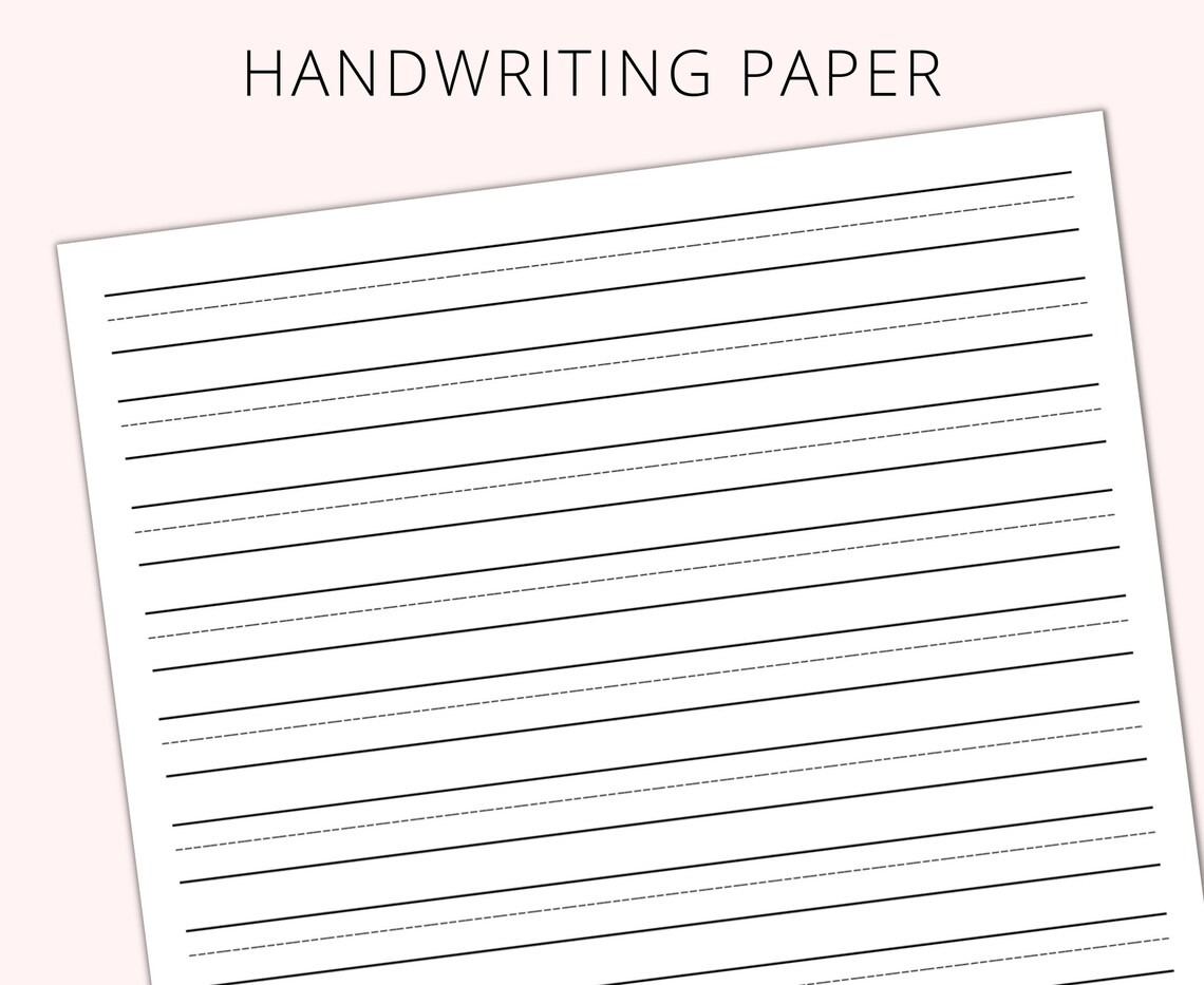 Practice Writing Paper Handwriting Paper Handwriting Sheet - Etsy
