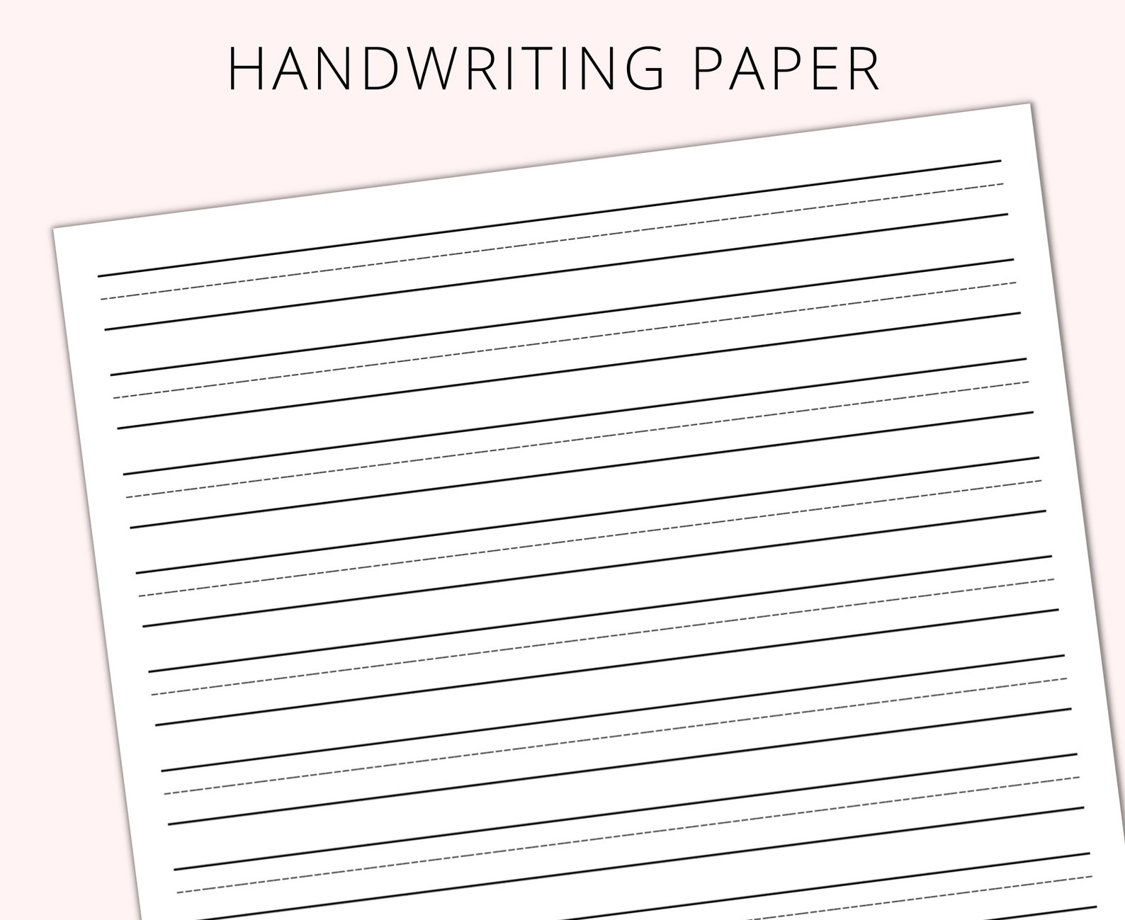 Practice Writing Paper Handwriting Paper Handwriting Sheet - Etsy