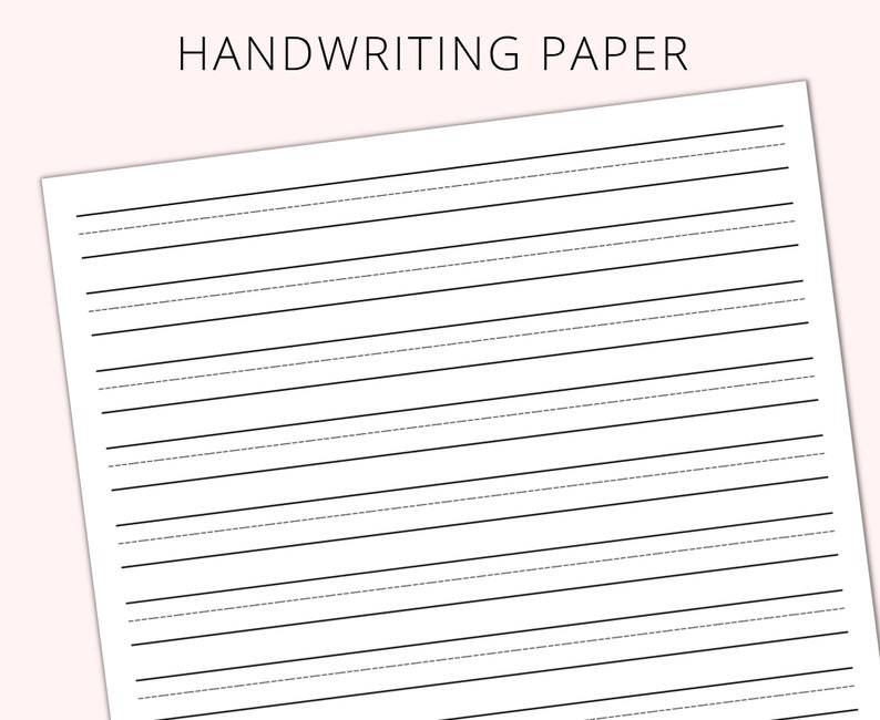 Practice Writing Paper Handwriting Paper Handwriting Sheet - Etsy