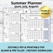 Printable Summer Calendar Poster Editable Summer Planner Undated Summer ...
