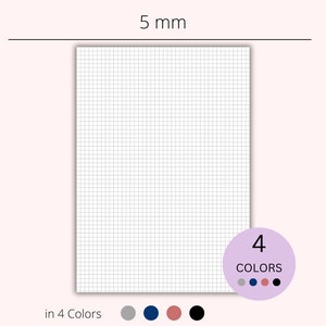 Graph Paper Bundle 4 Colors Blue Red Black Gray Printable Graph Grid ...