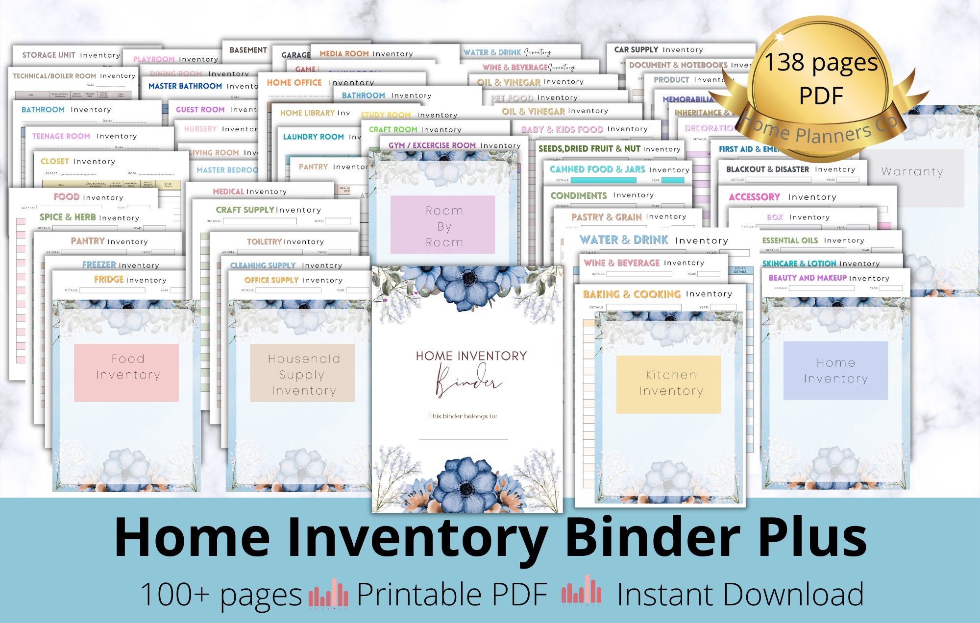 Home House Inventory Tracker Pagesroom by Room Inventoryfood - Etsy