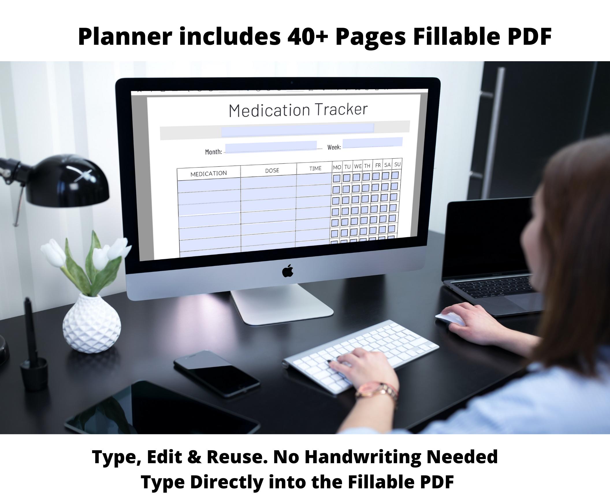 Medical Planner Fillable Printable PDF, Medical Binder, Cancer Planner ...
