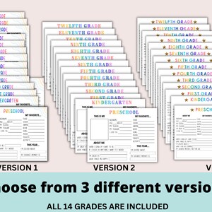 School Memory Box Printable Kids Keepsake Personalized Back to School ...