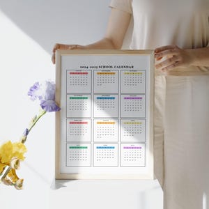 School Calendar 2024- 2025 Editable Fillable Printable School Planner ...