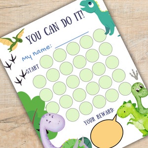 Dinosaur Reward Chart | Dinosaur Kids Behavior Chart | Dino Toddler ...
