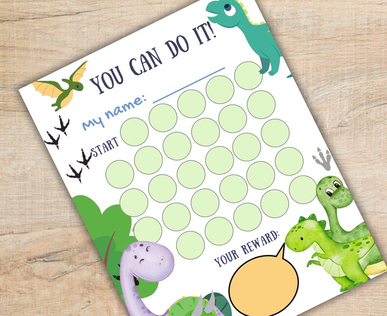 Dinosaur Reward Chart | Dinosaur Kids Behavior Chart | Dino Toddler ...