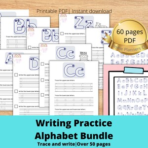 Trace and Write Alphabet Letters Learn to Write Worksheets |preschool ...