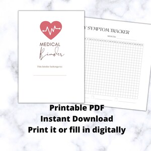 Medical Planner Fillable Printable PDF, Medical Binder, Cancer Planner ...