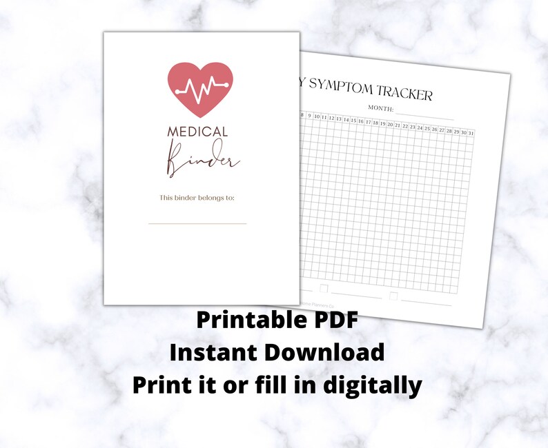 Medical Planner Fillable Printable PDF Medical Binder Cancer - Etsy ...