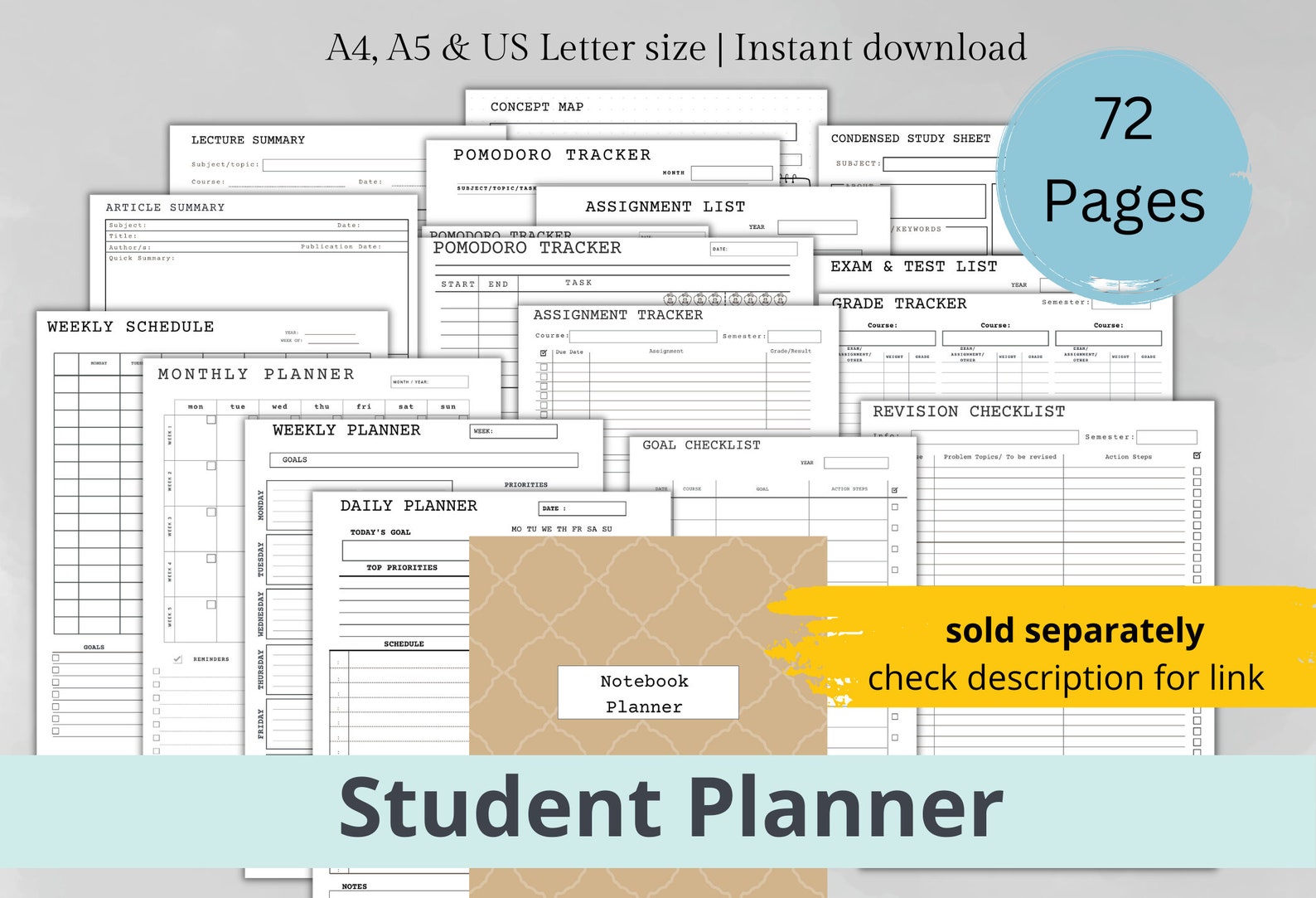 Essay Planner Editable Printable PDF Essay Guide Planner Pack - Etsy