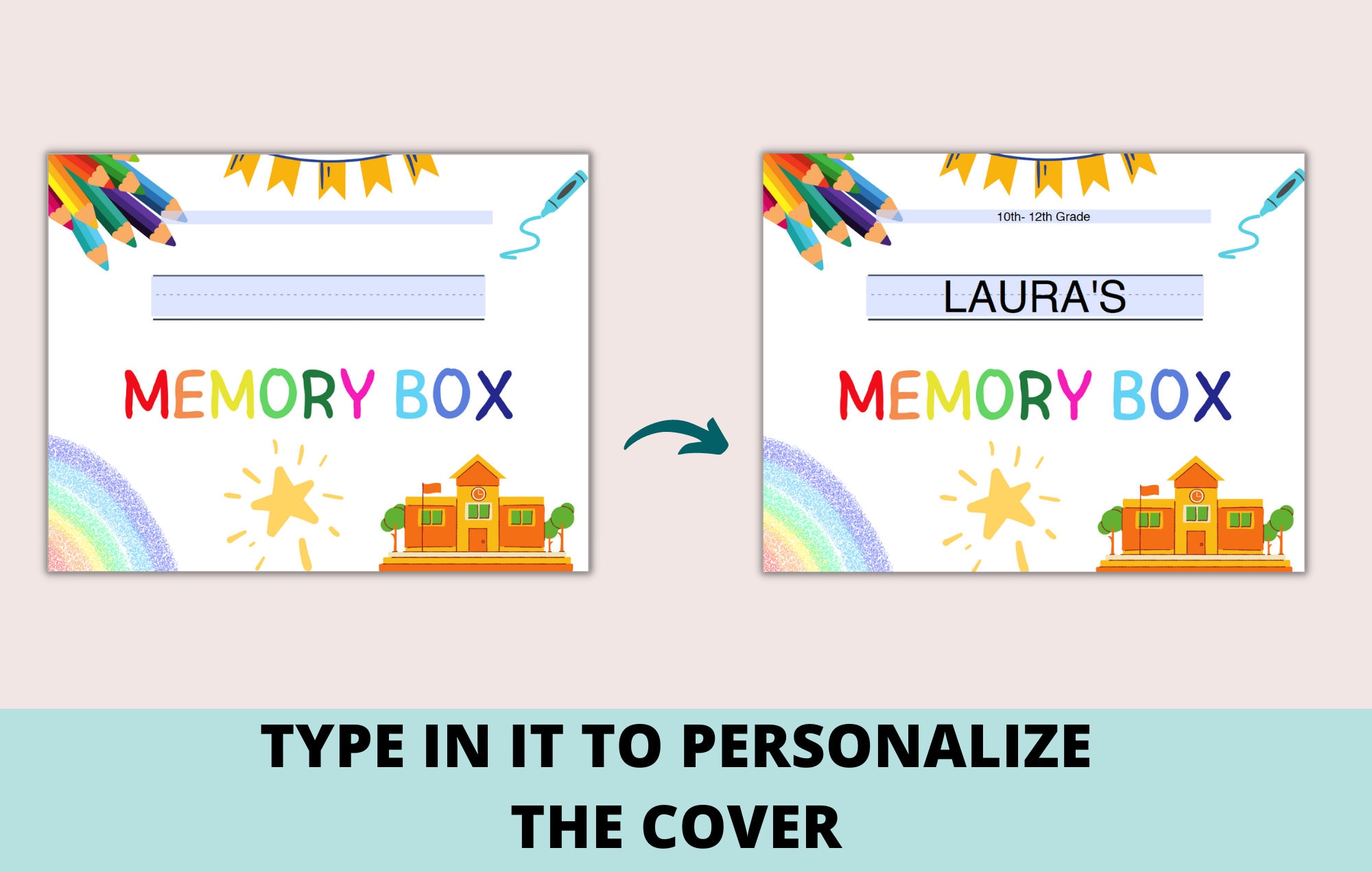 School Memory Box Printable Kids Keepsake Personalized Back to - Etsy ...