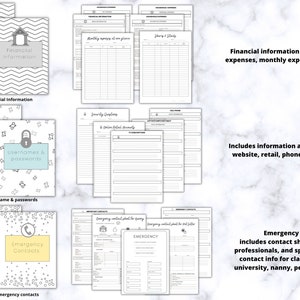 EDITABLE Just in Case Emergency Binder Plus Fillable PDF - Etsy