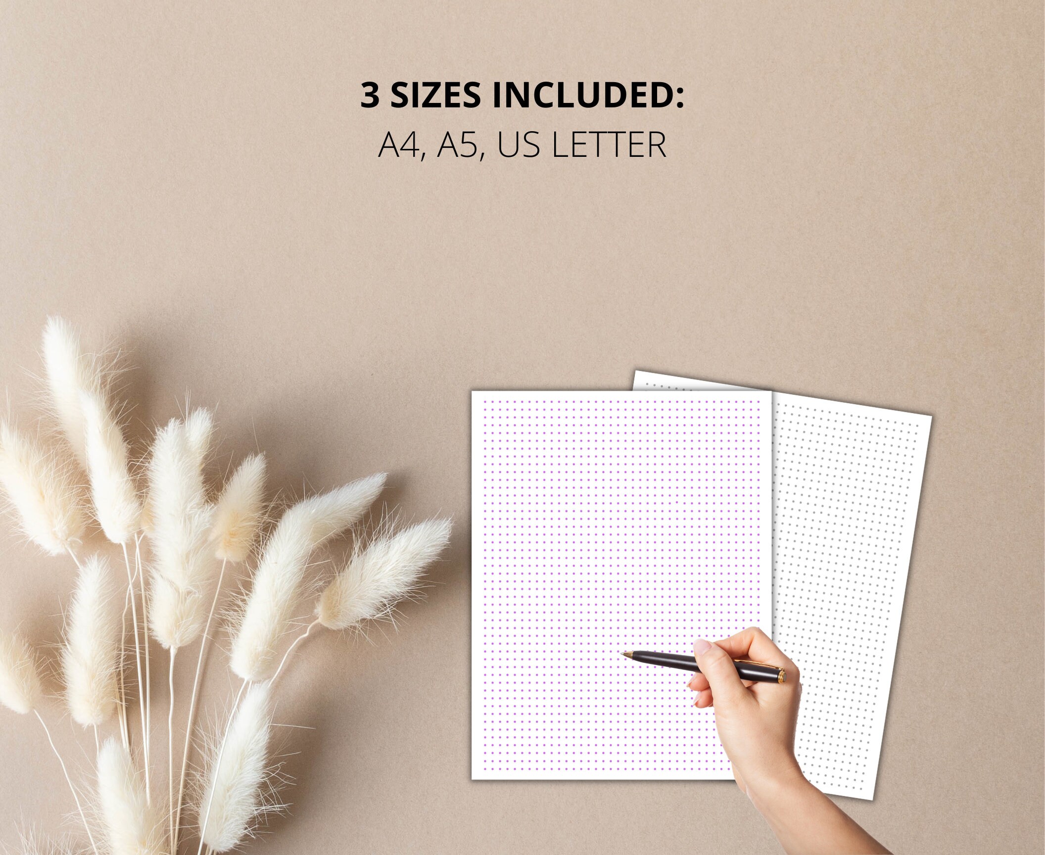 Printable Dot Grid Paper: Dotted Grid Paper | Handwriting Paper ...