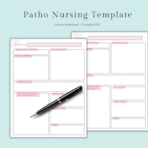 Printable Patho Nursing Notes Disease Template Pathophysiology Study ...