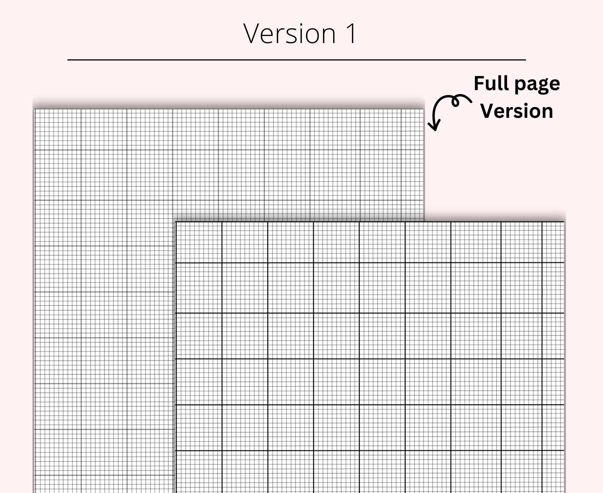 10 Squares per Inch Graph Paper Bundle, Printable Cross Stitch Paper ...