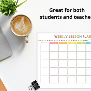 Fillable Weekly Plan Lessons Plan Editable Teacher Lesson Plan Student ...