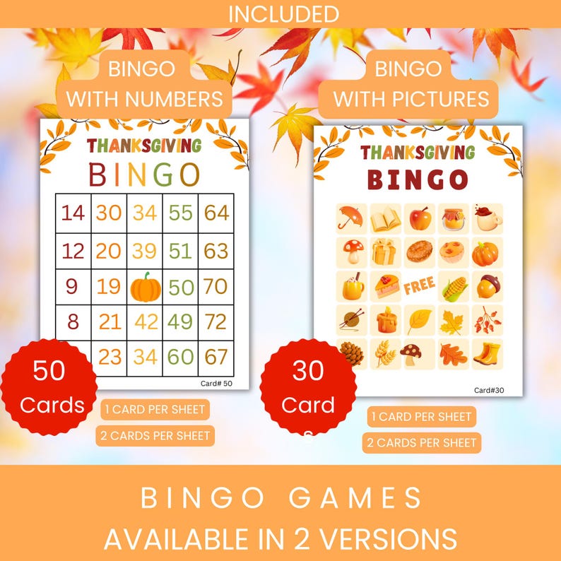40+ Thanksgiving Games Bundle: Printable Friendsgiving & Family Party ...
