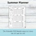 Summer Calendar Poster Printable Bucket List Calendar, Editable Summer ...