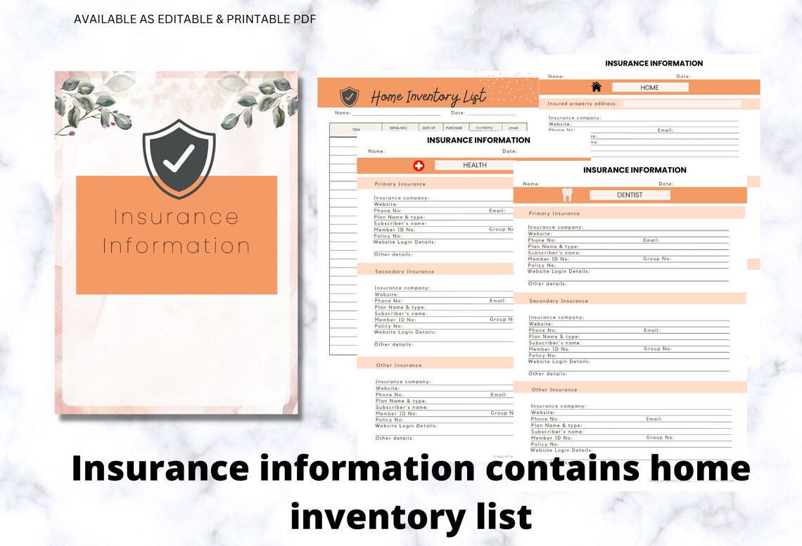 EDITABLE Emergency Binder Plus Family Binder Life Planner - Etsy