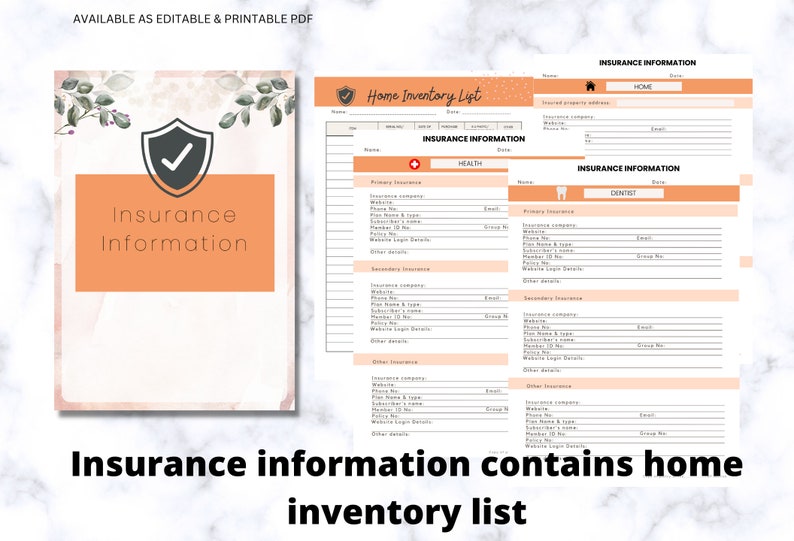 EDITABLE Emergency Binder Plus Family Binder Life Planner - Etsy