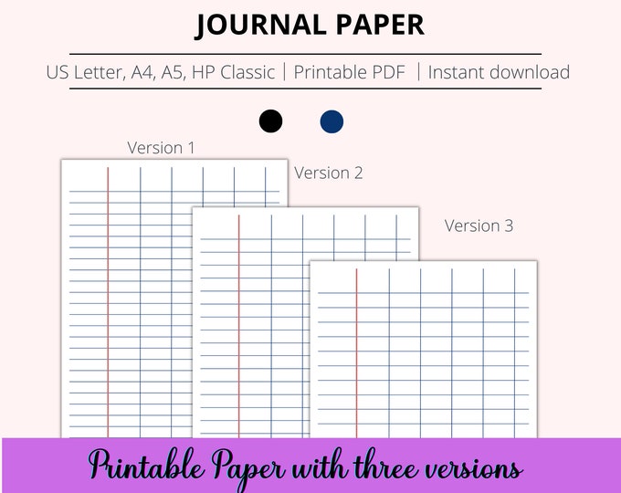 Grid Note-taking Paper Printable Pack | Note Paper | Printables for ...