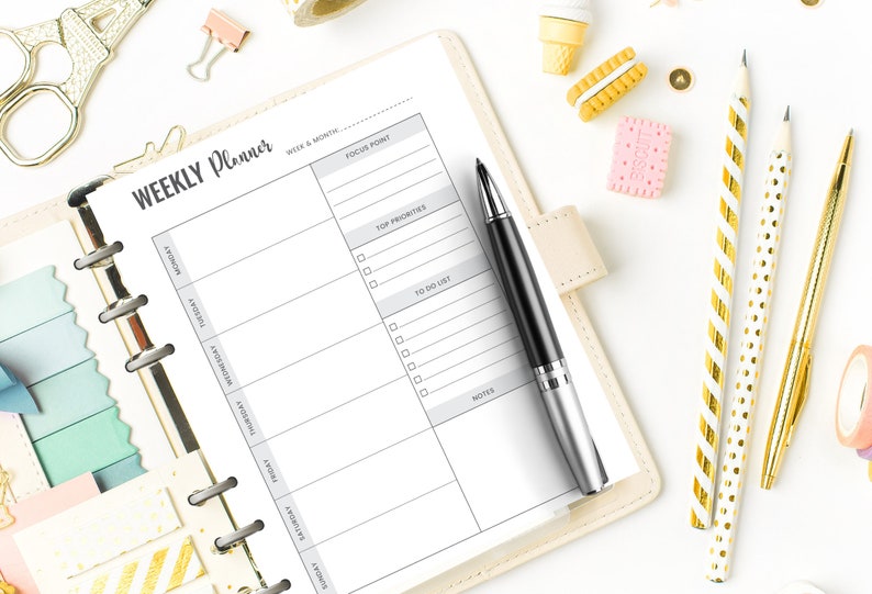 EDITABLE Weekly Planner Digital Planner Schedule Routine - Etsy