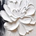 Large White Flower Texture Wall Art,white Flower Painting,3d White ...