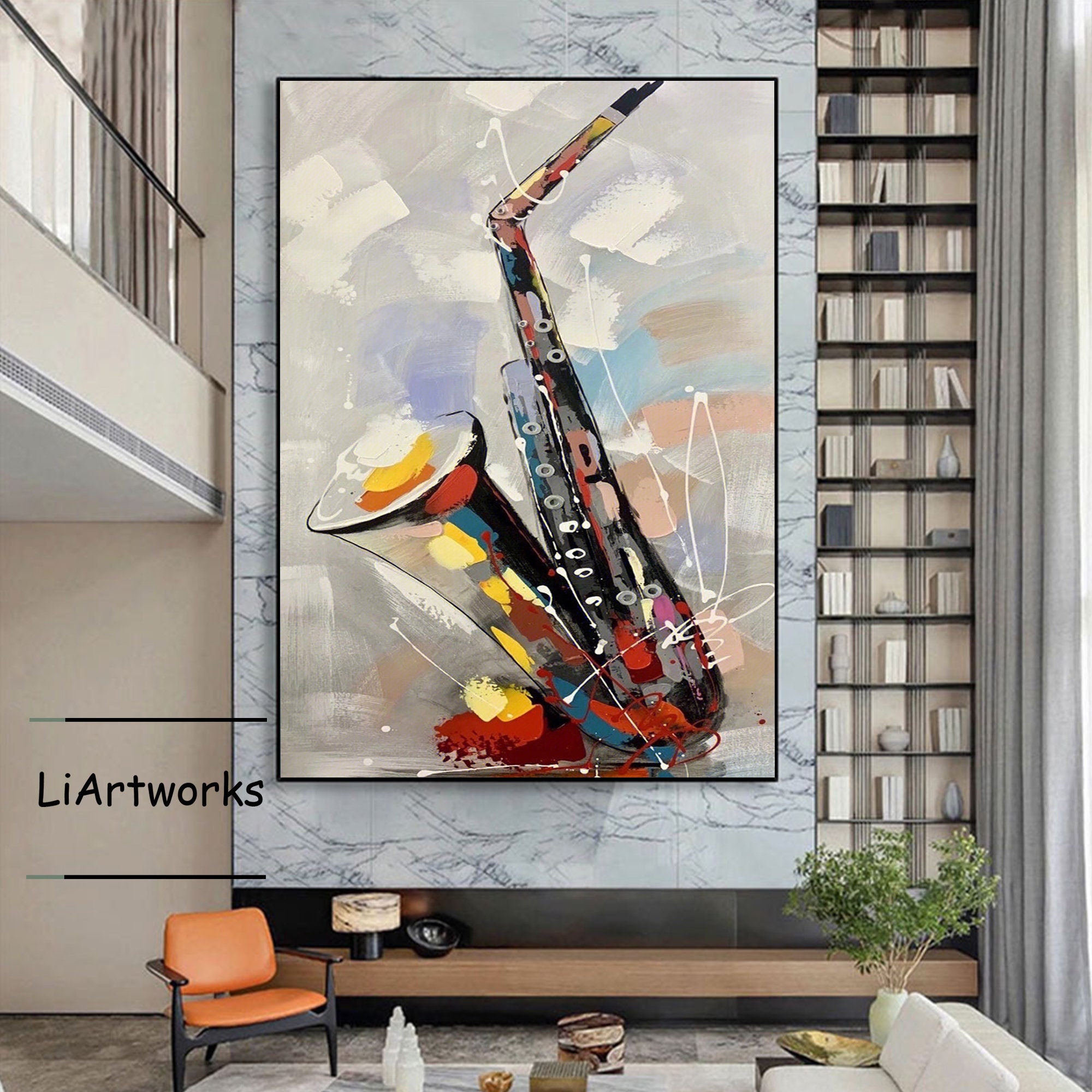 Saxophone Art Painting