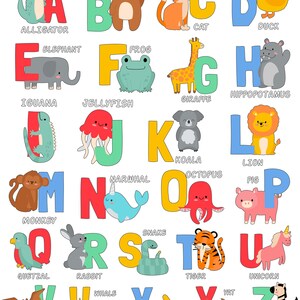 Alphabet Animal Abcs Learning School PNG Gifts for Kids - Etsy