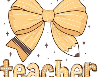 Pencil Bow PNG, Flirty Teacher PNG, Flirty Pencil Bow , Flirty Teacher ...