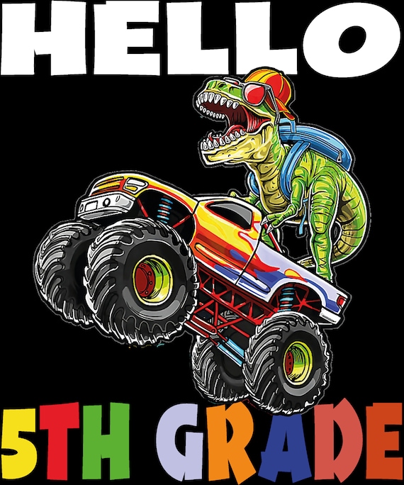 Hello 5th Grade Welcome Back to School Png Dinosaur Monster - Etsy