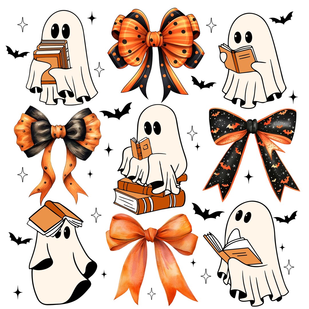 Ghost Reading Book Png, Coquette, Ghost, Book, Halloween Season ...
