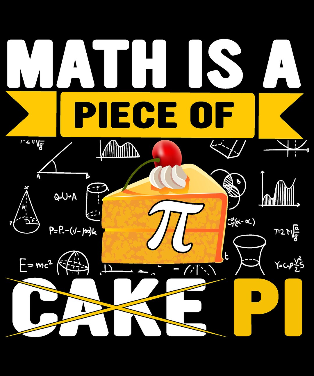 Math is Piece of Pie, Funny, Pi Day, Math, Celebrate PI Day PNG, Svg ...