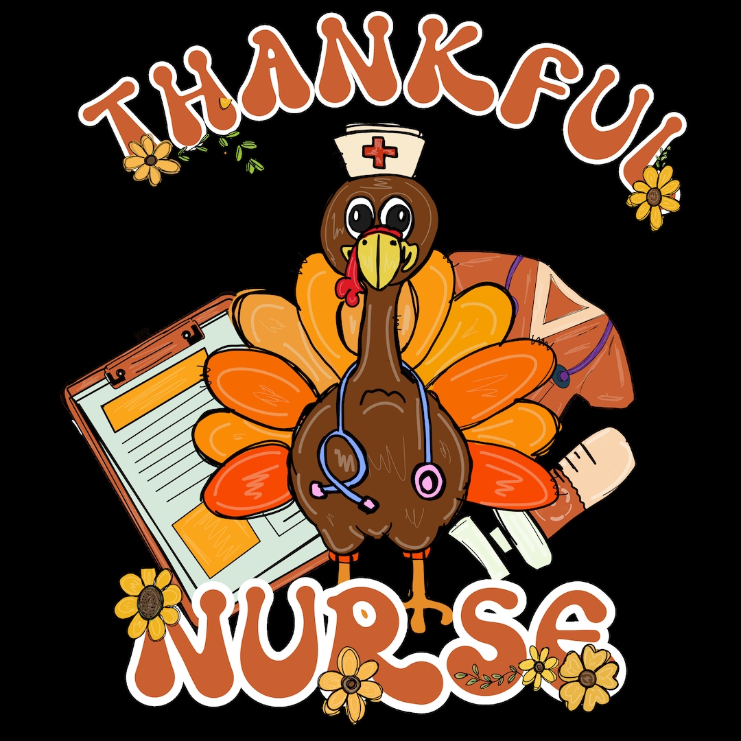 Thankful Grateful Blessed Nurse Svg Thanksgiving Day Png - Etsy