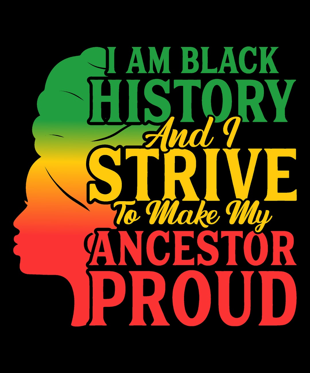 I Am Black History And I Strive To Make My Ancestor Proud Png Svg