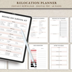 Relocation Planner Printable and Editable Canva Templates - Etsy