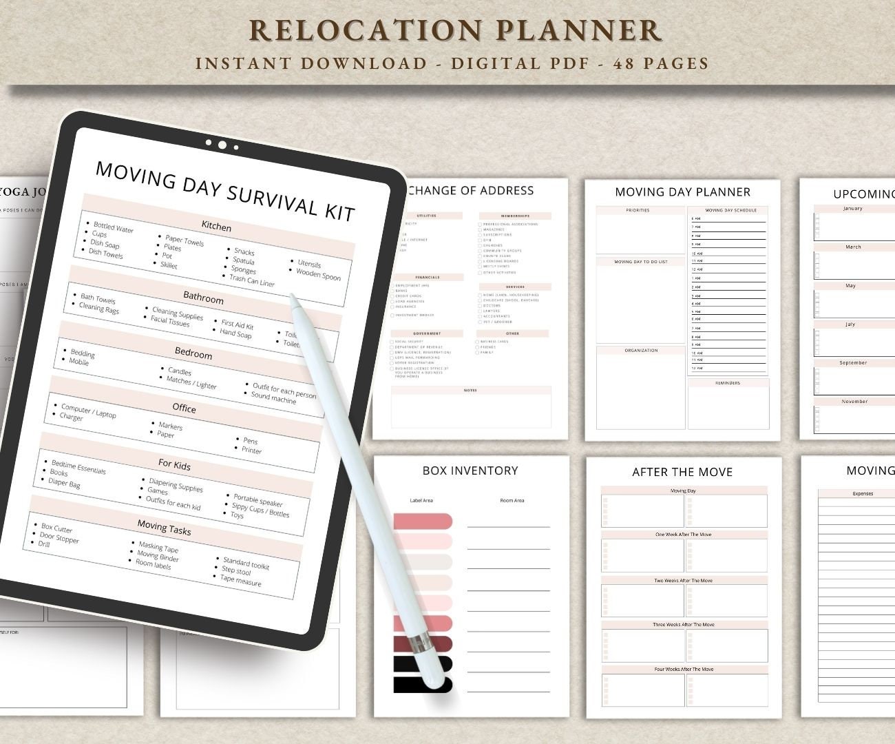 Relocation Planner Printable and Editable Canva Templates - Etsy