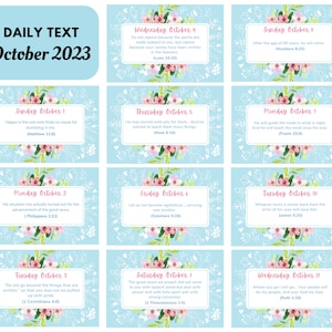 JW Daily Text Printables for October 2023 Jehovah's Witnesses, JW Daily ...