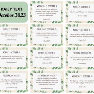 JW Daily Text Printables for October 2023 Jehovah's Witnesses, JW Daily ...