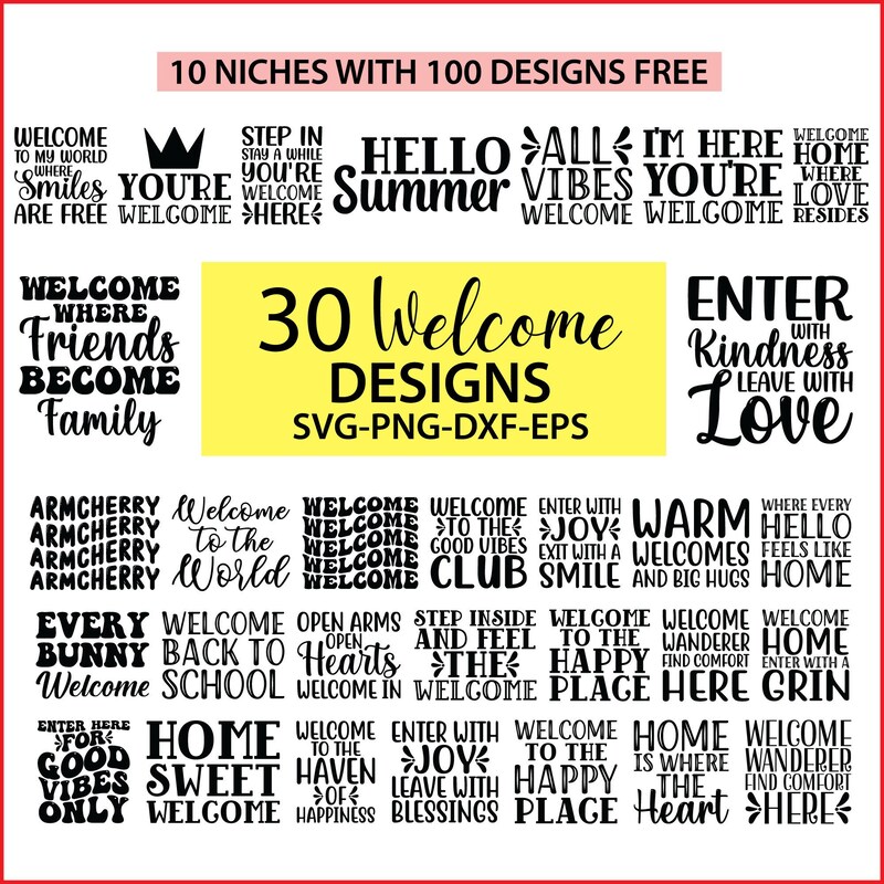 Welcome Svg - Etsy