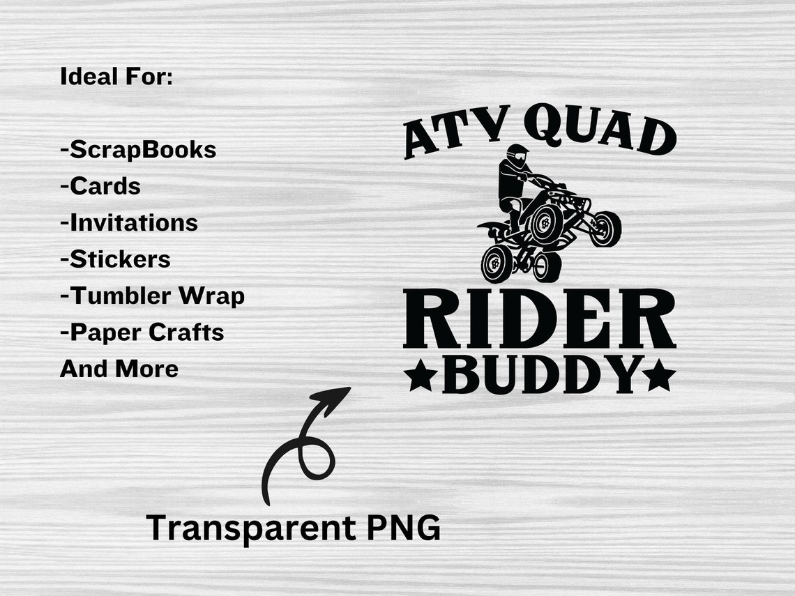ATV Quad Riding Buddy Atv Svg Png, Atv Rider Png, Quad Cricut, 4 ...