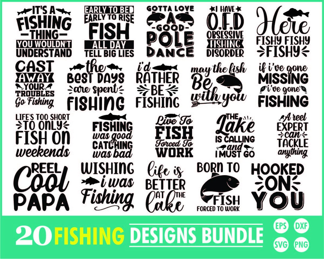 Fishing SVG Bundle, Fishing Png Bundle, Fishing Dxf Bundle, Fishing Eps ...